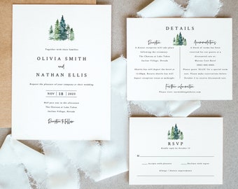 Forest Wedding Invitation | Etsy