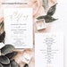 Wedding Ceremony Program Template, Elegant Gold Script, Wedding Program ...