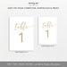 Table Number Sign Template, Gold, Modern Script, Modern Table Number ...