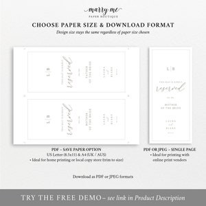 Reserved Seating Sign Template, Monogram & Border, Editable, Reserved ...