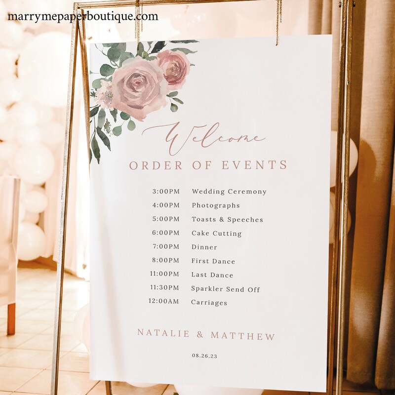 Order of Events - Etsy