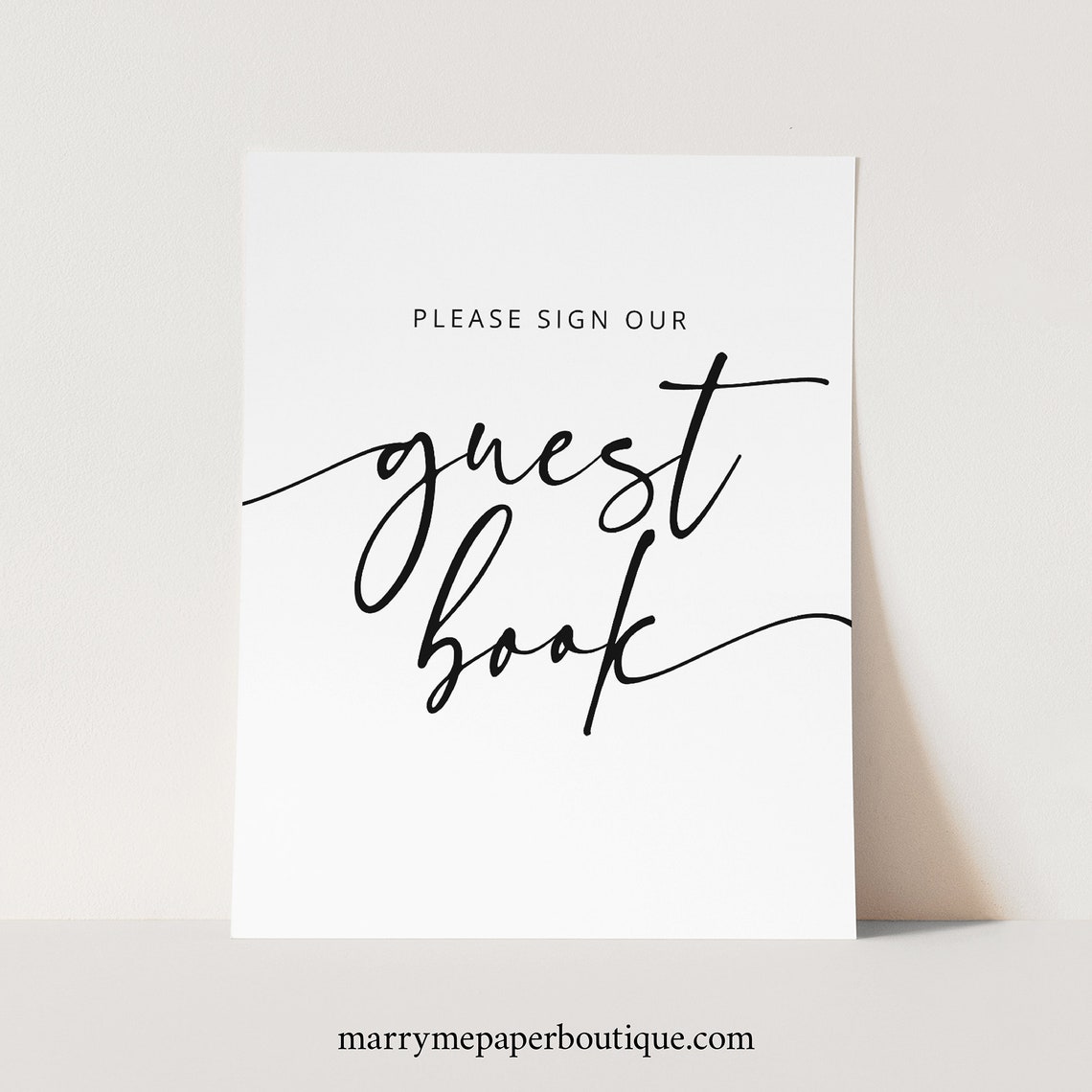 Guest Book Sign Template Modern Calligraphy Please Sign Our - Etsy