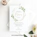 Blessing Ceremony Invitation Card Template, Greenery Gold, Baby ...