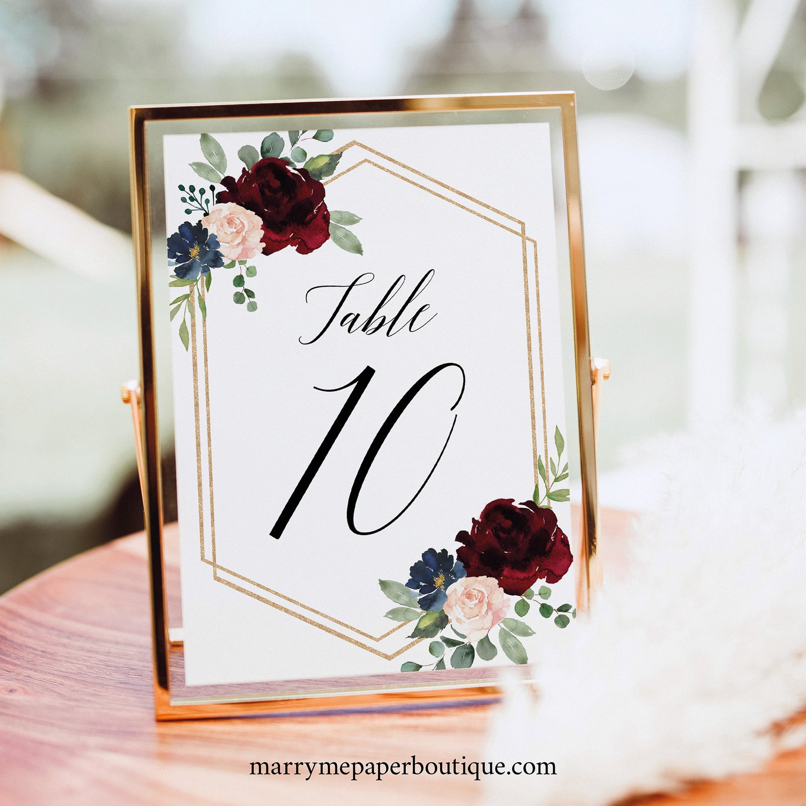 Table Number Sign Template Demo Available Templett - Etsy