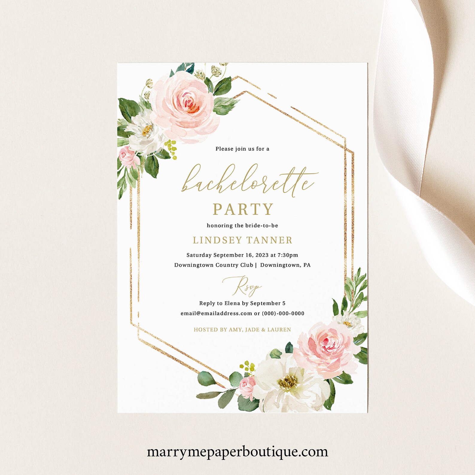 Bachelorette Party Invitation Template Editable Instant - Etsy