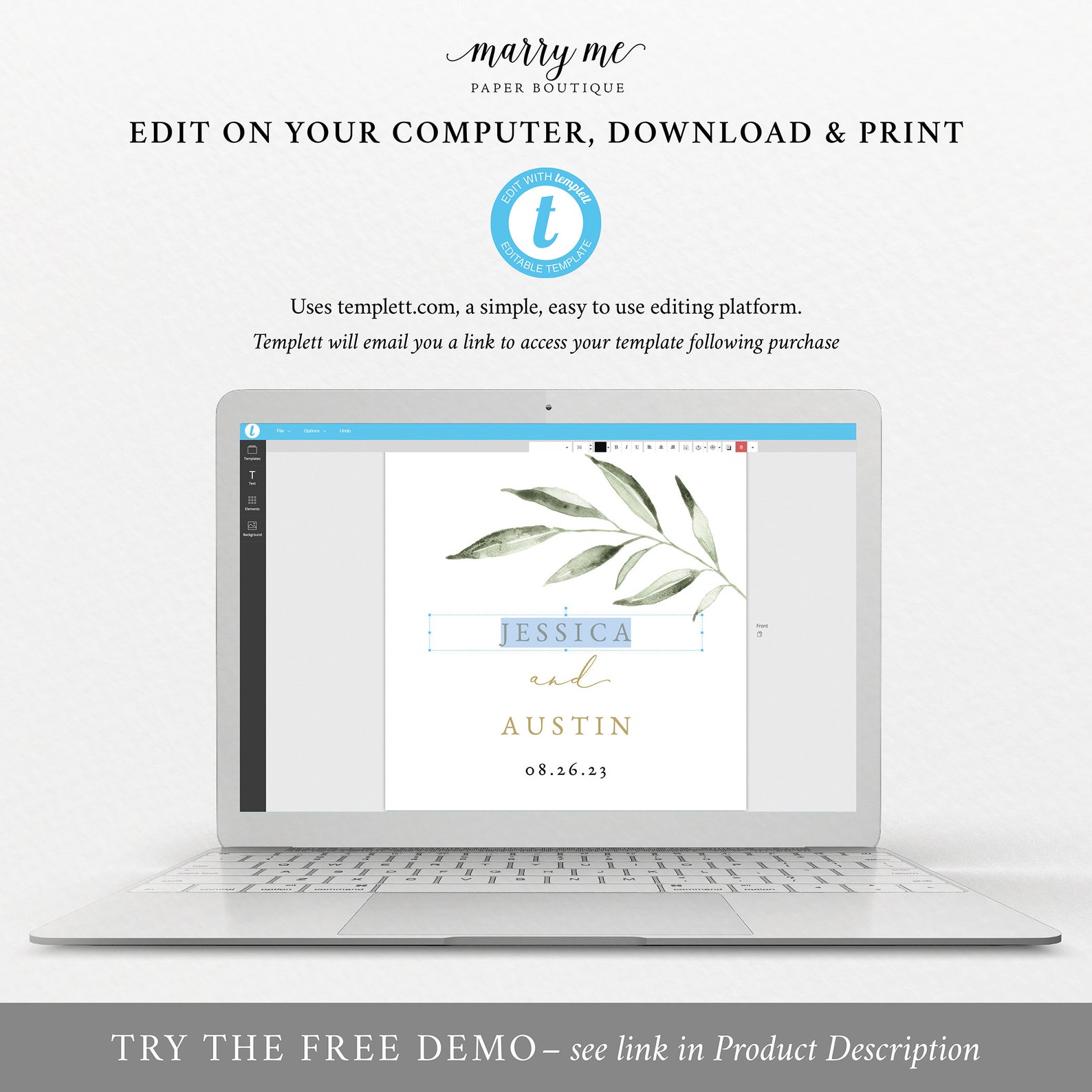 Square Tag & Label Template Editable Printable Instant - Etsy