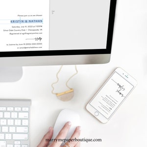Digital Couples Shower Text Invitation Template, Modern & Contemporary ...