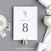 Table Number Template Modern Rustic Table Number Printable - Etsy