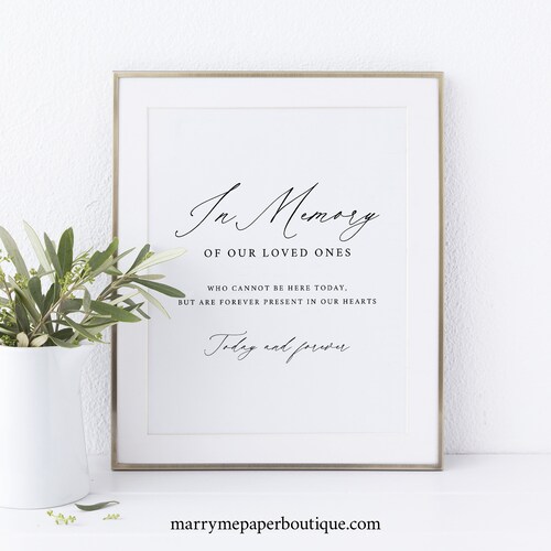 In Memory Sign Template Editable Template Instant Download - Etsy