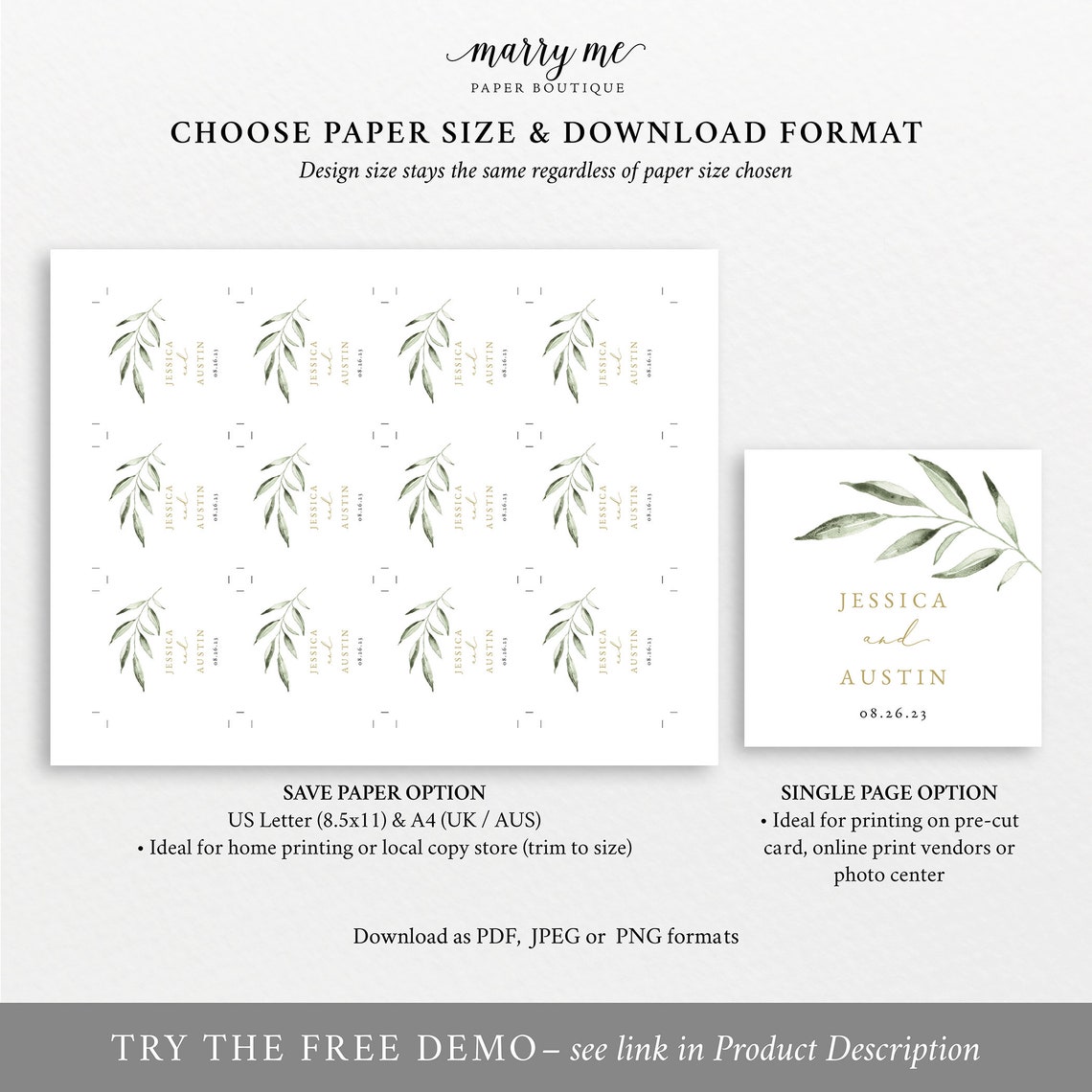 Square Tag & Label Template Editable Printable Instant - Etsy