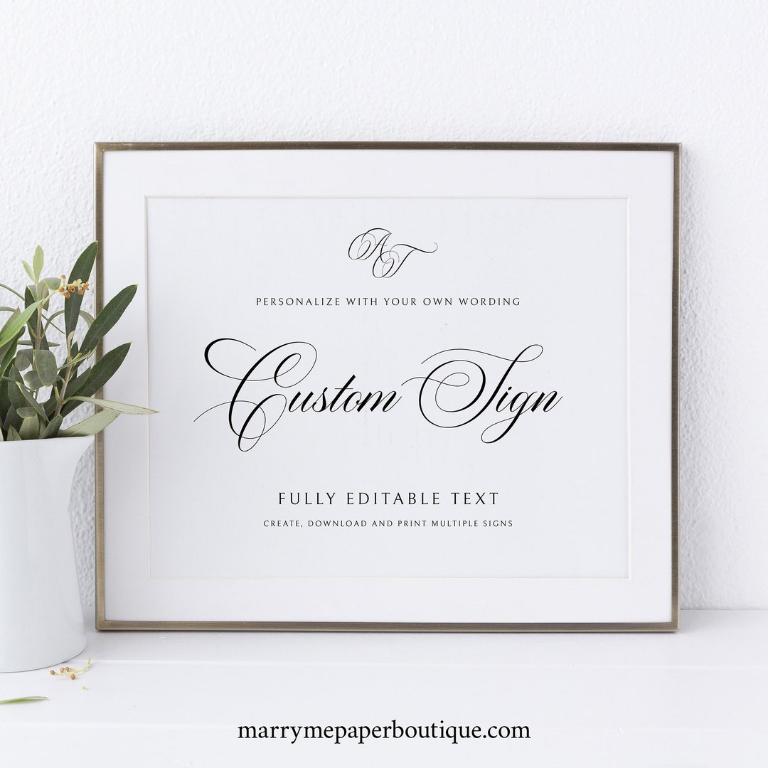Wedding Sign Bundle Template Set Traditional Wedding - Etsy