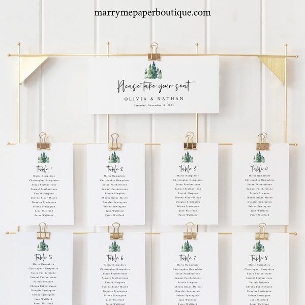 National Park Wedding Seating Chart - Etsy