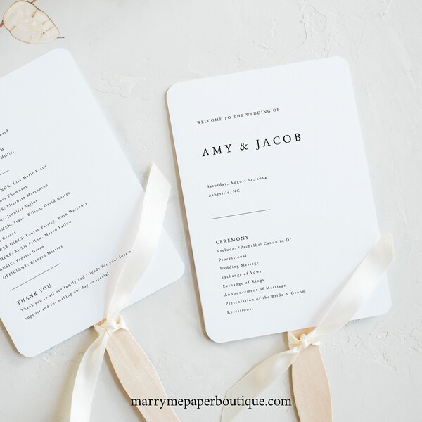 Church Fan Template - Etsy