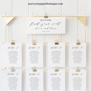 Seating Chart Sign Template, Try Before Purchase, Editable Instant ...