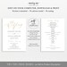 Wedding Ceremony Program Template, Elegant Gold Script, Wedding Program ...