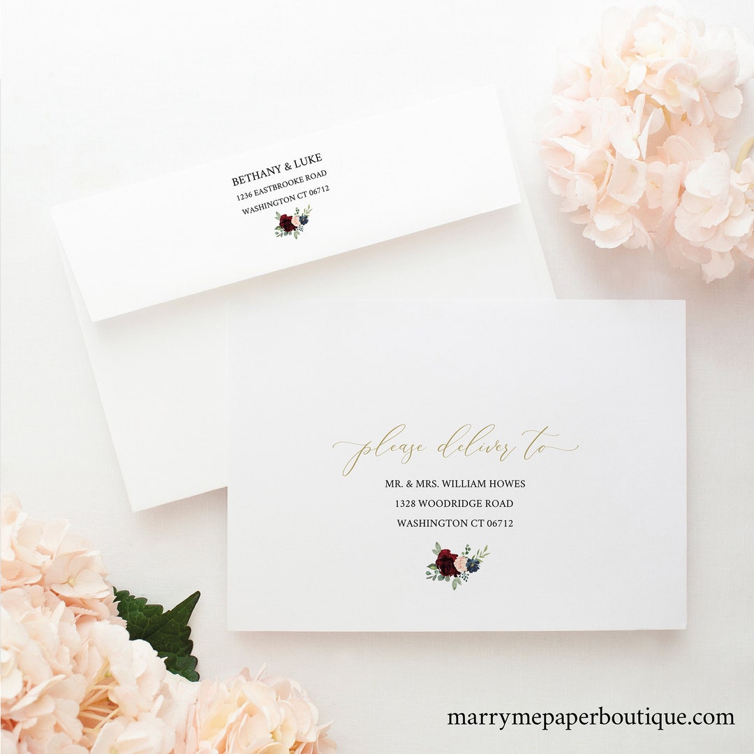 Envelope Address Template Printable Editable Instant - Etsy
