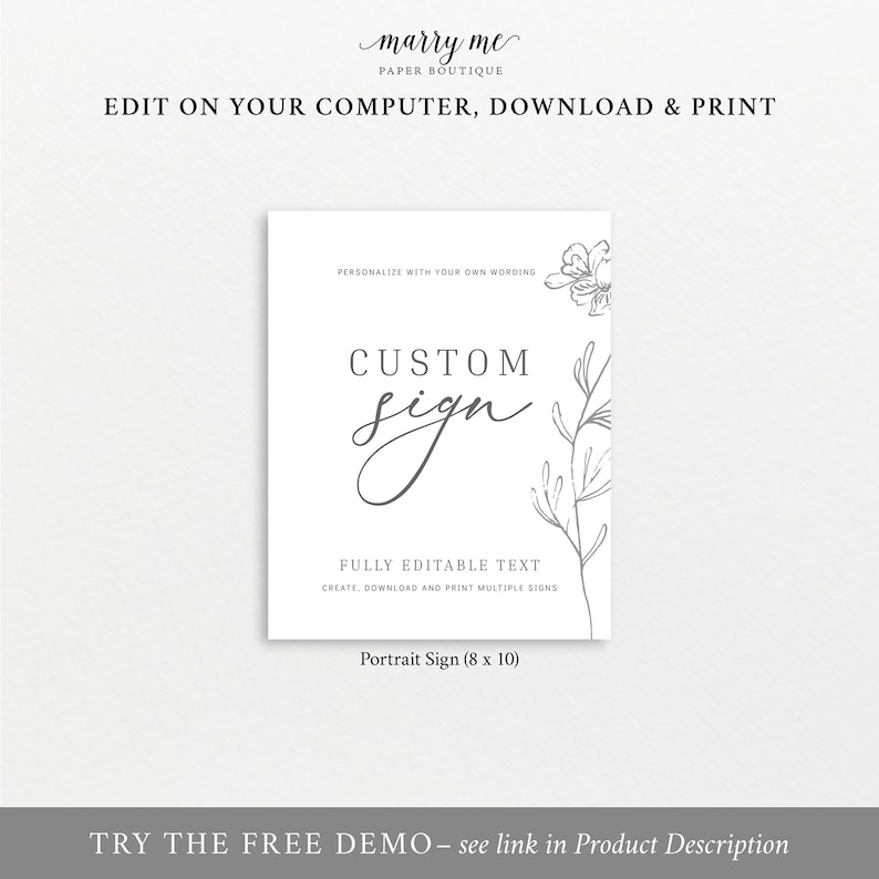 Create MULTIPLE Signs Template Try Before Purchase Editable - Etsy