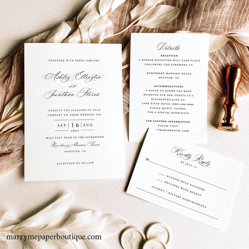 Classic Invitation - Etsy