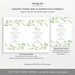 Marriage Blessing Ceremony Invitation Template, Greenery Leaves ...