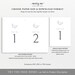 Table Number Template, Instant Download, Try Before Purchase, Elegant ...