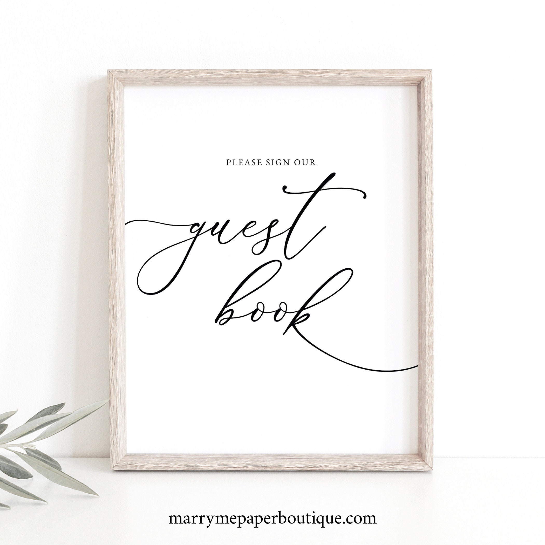 Guest Book Sign Template Classic & Elegant Please Sign Our | Etsy UK