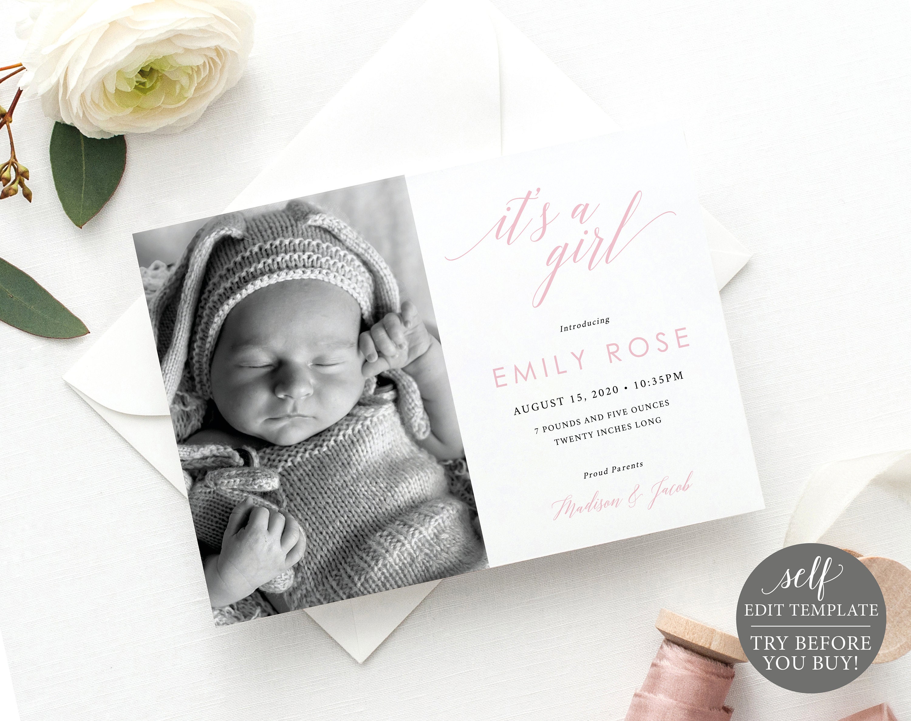 Printable Baby Announcements
