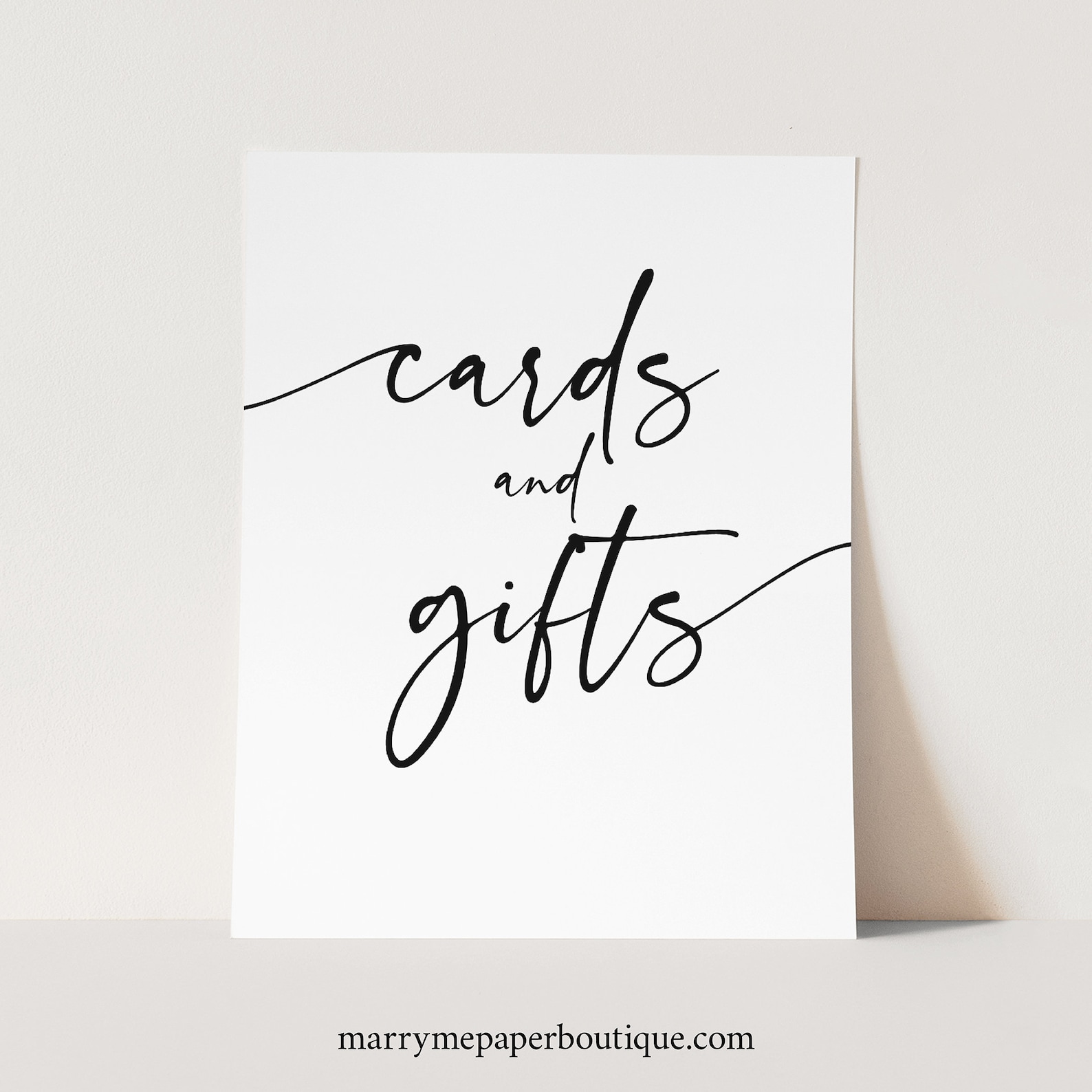 Cards & Gifts Sign Template Modern Calligraphy Wedding Table - Etsy