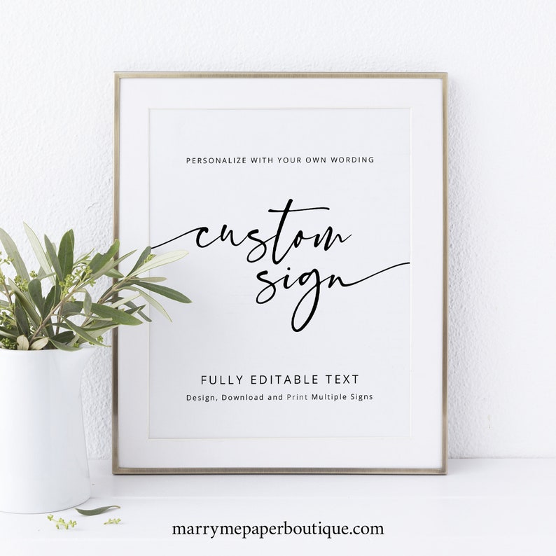Create Multiple Signs Template Modern Calligraphy Templett - Etsy