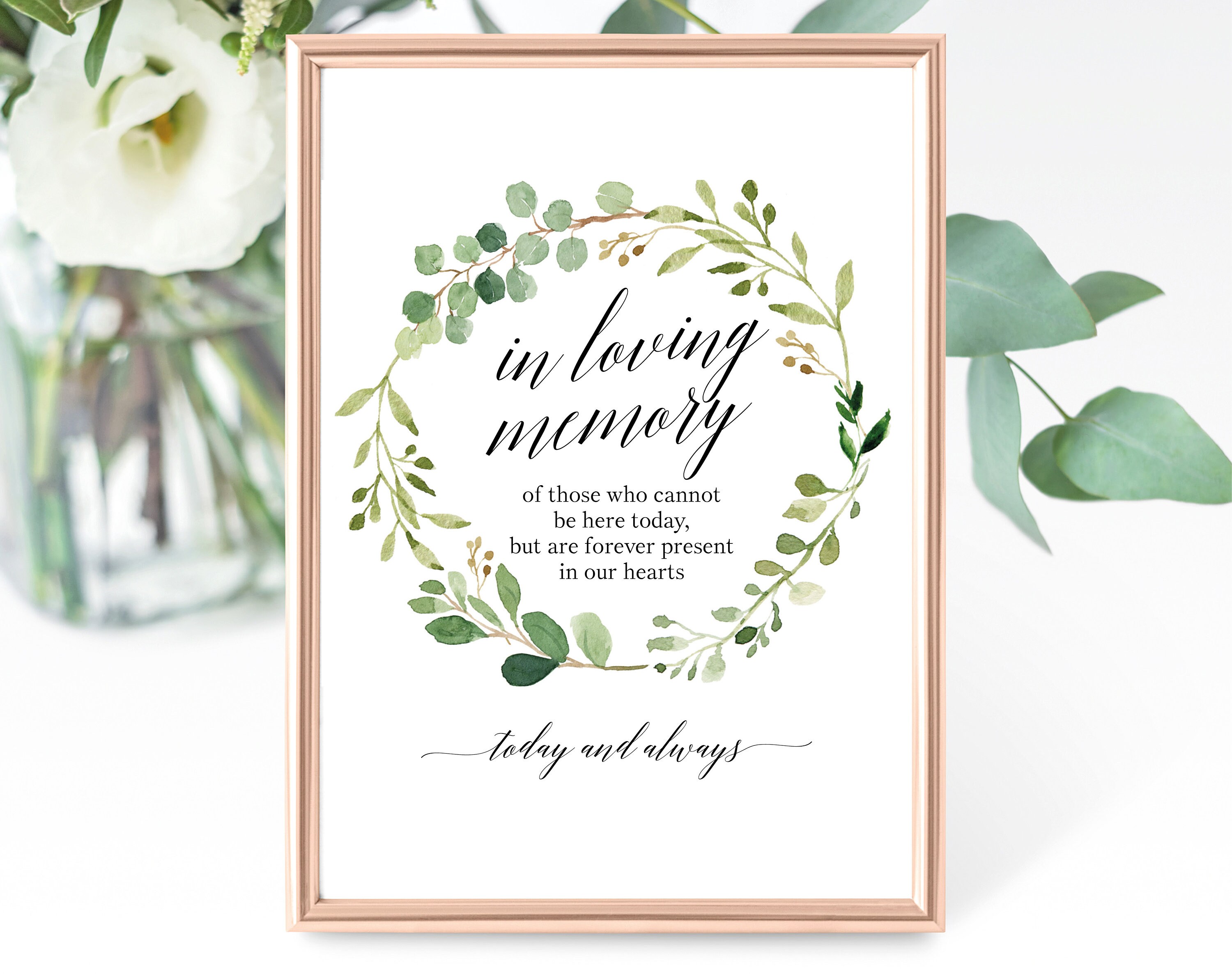 Paper Invitations Announcements Greenery Hexagonal Instant Download Non Editable In Loving 