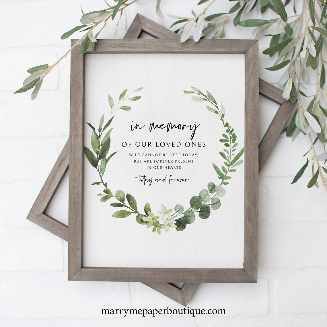 In Memory Sign Template Printable Sign Instant Download - Etsy UK