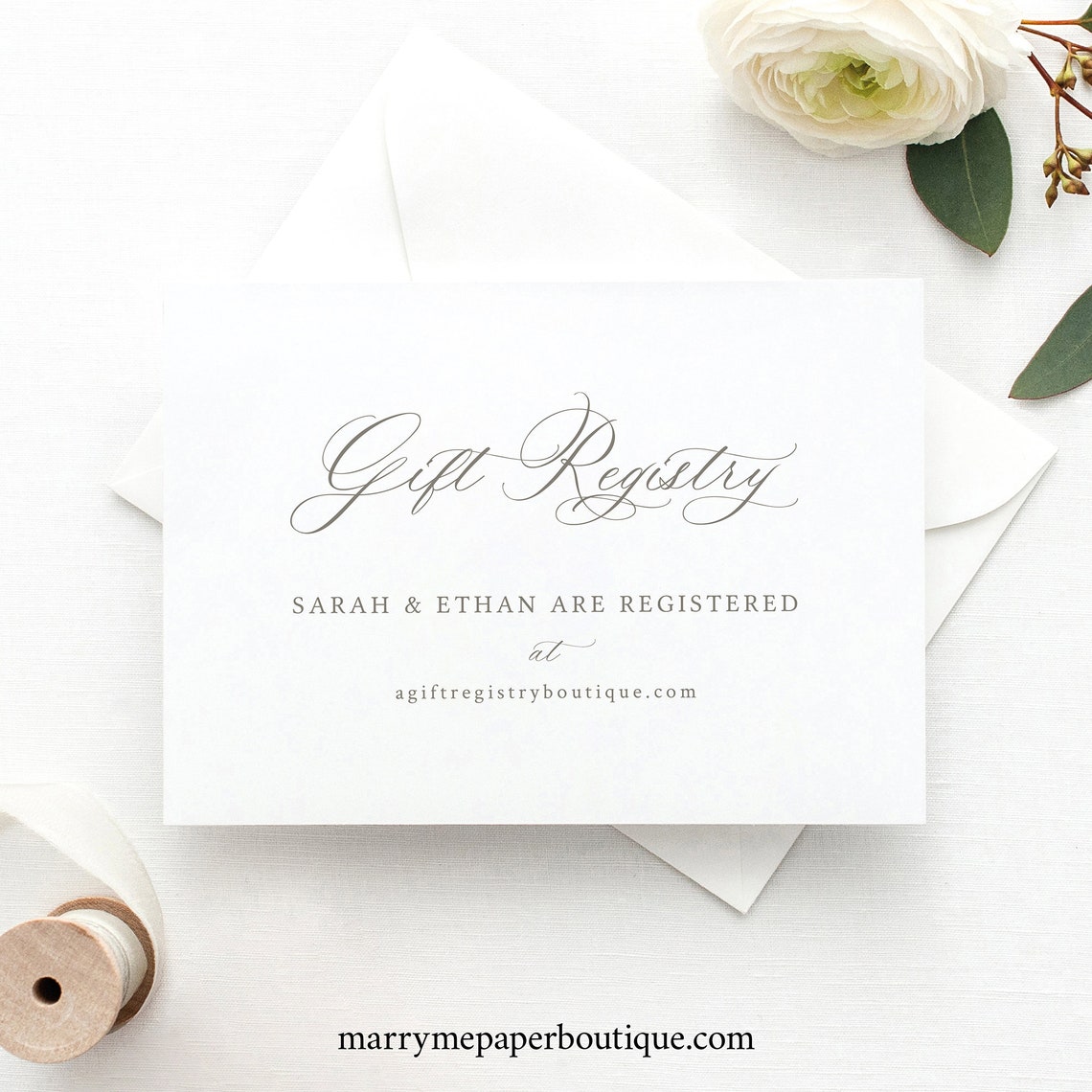 Wedding Gift Registry Card Template Calligraphy Printable - Etsy