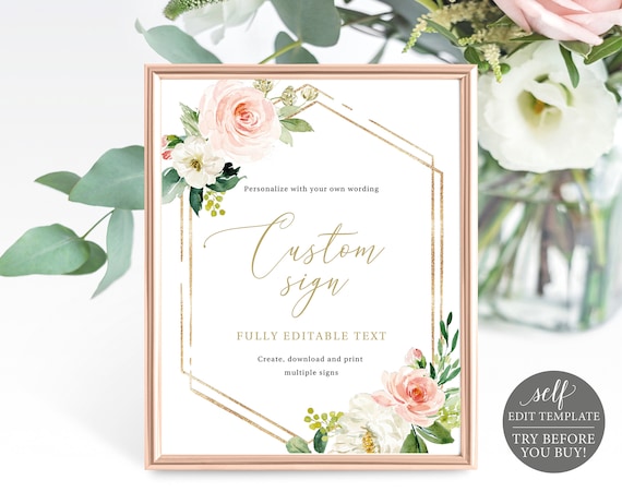 Create Multiple Signs Editable Template Instant Download | Etsy