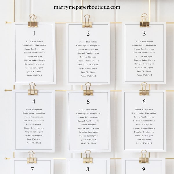 Wedding Seating Chart Fonts - Etsy