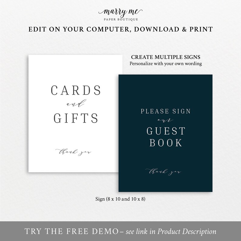 Create Multiple Signs Template Editable Instant Download | Etsy