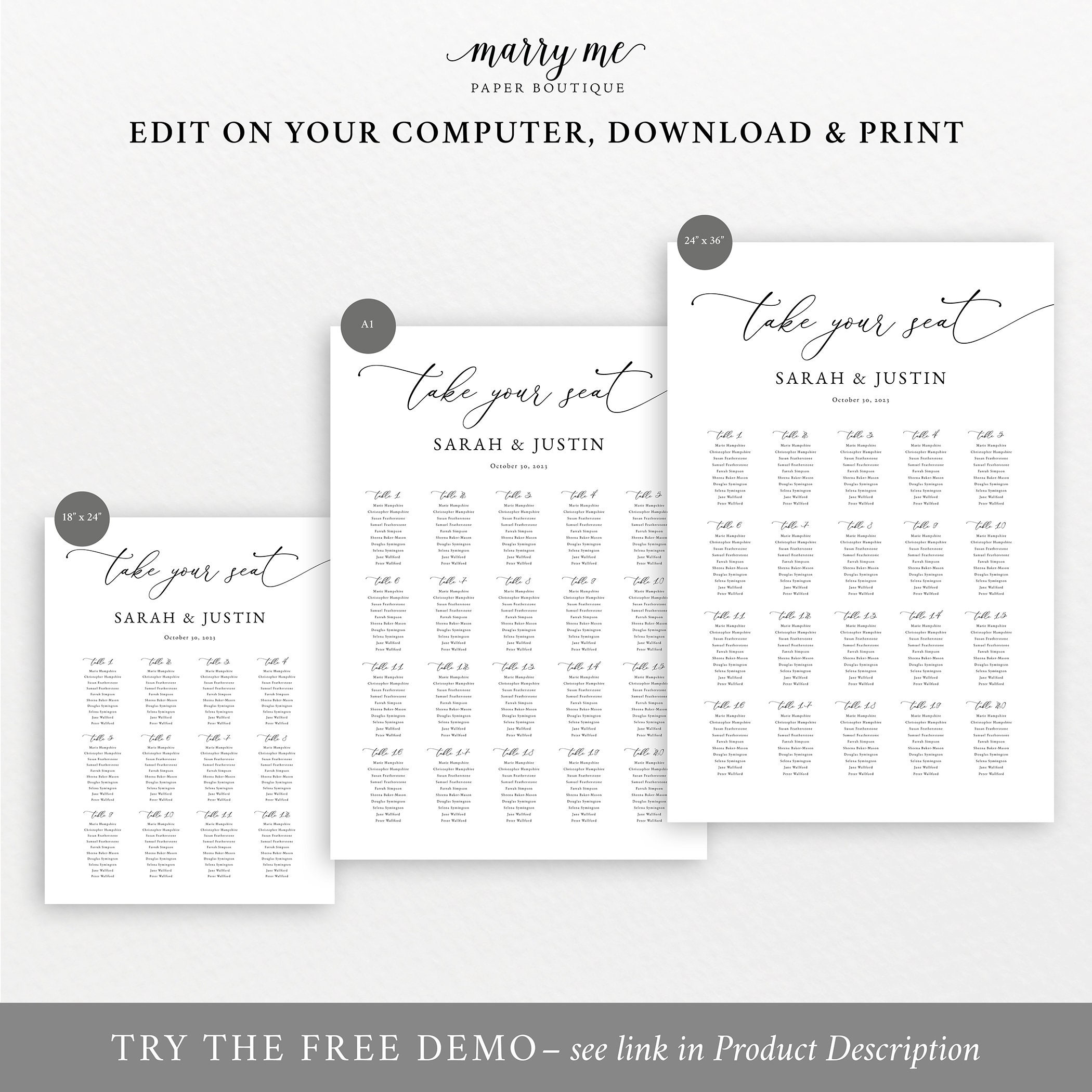 Classic Wedding Seating Chart Template Elegant Wedding Seating Plan 