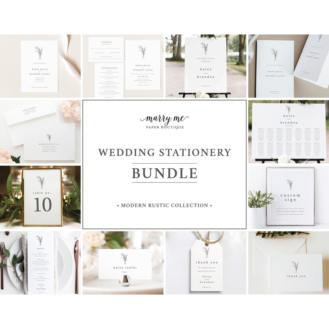 Wedding Bundle Templates Templett Instant Download Wedding - Etsy