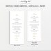 Wedding Menu Template, Traditional Wedding Calligraphy in Gold, 4x9 ...