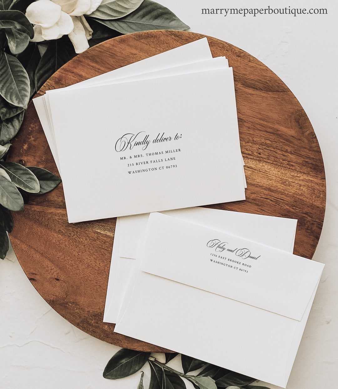 Envelope Addressing Template, Classic Calligraphy & Border, Classic ...
