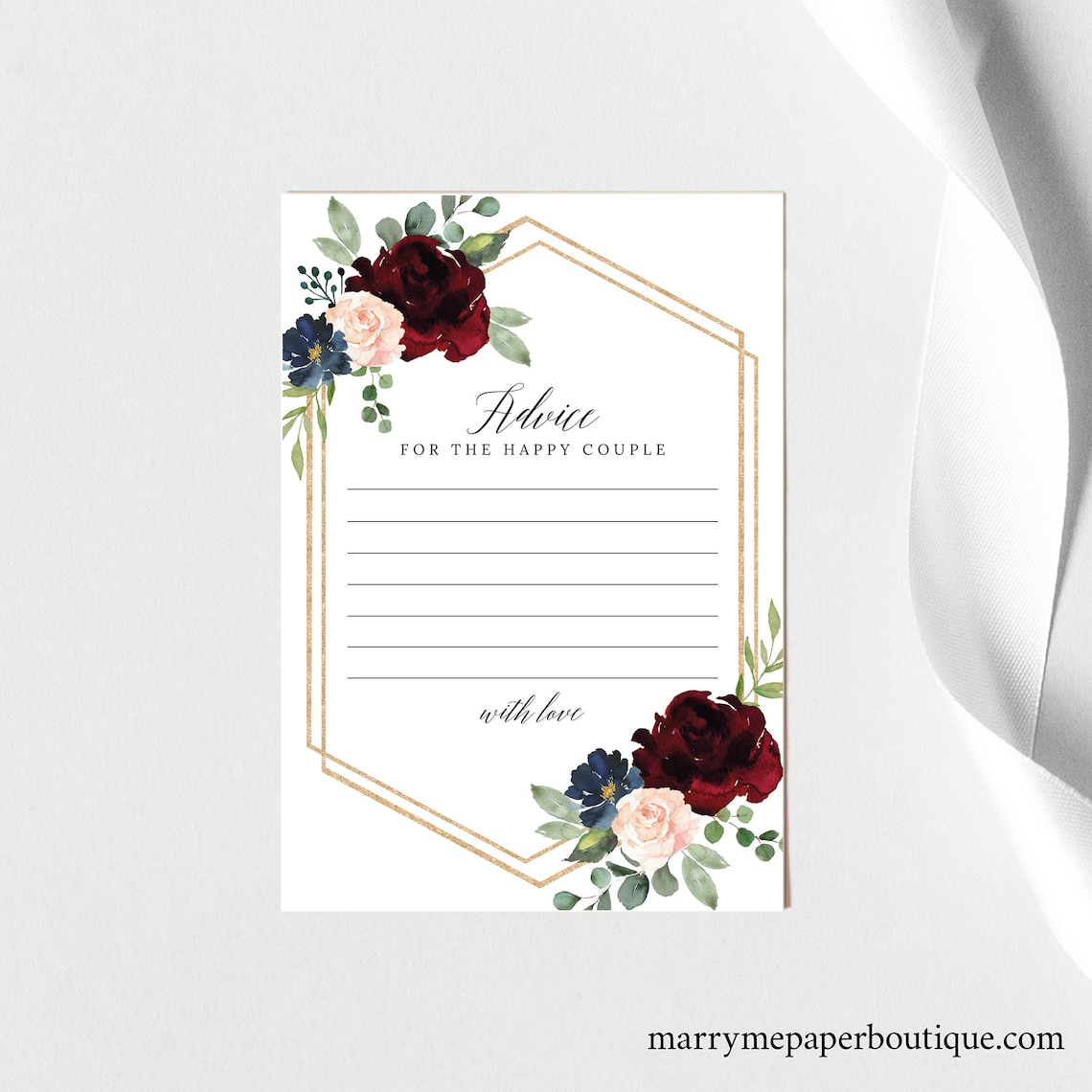 Advice Card Template Demo Available Editable & Printable - Etsy