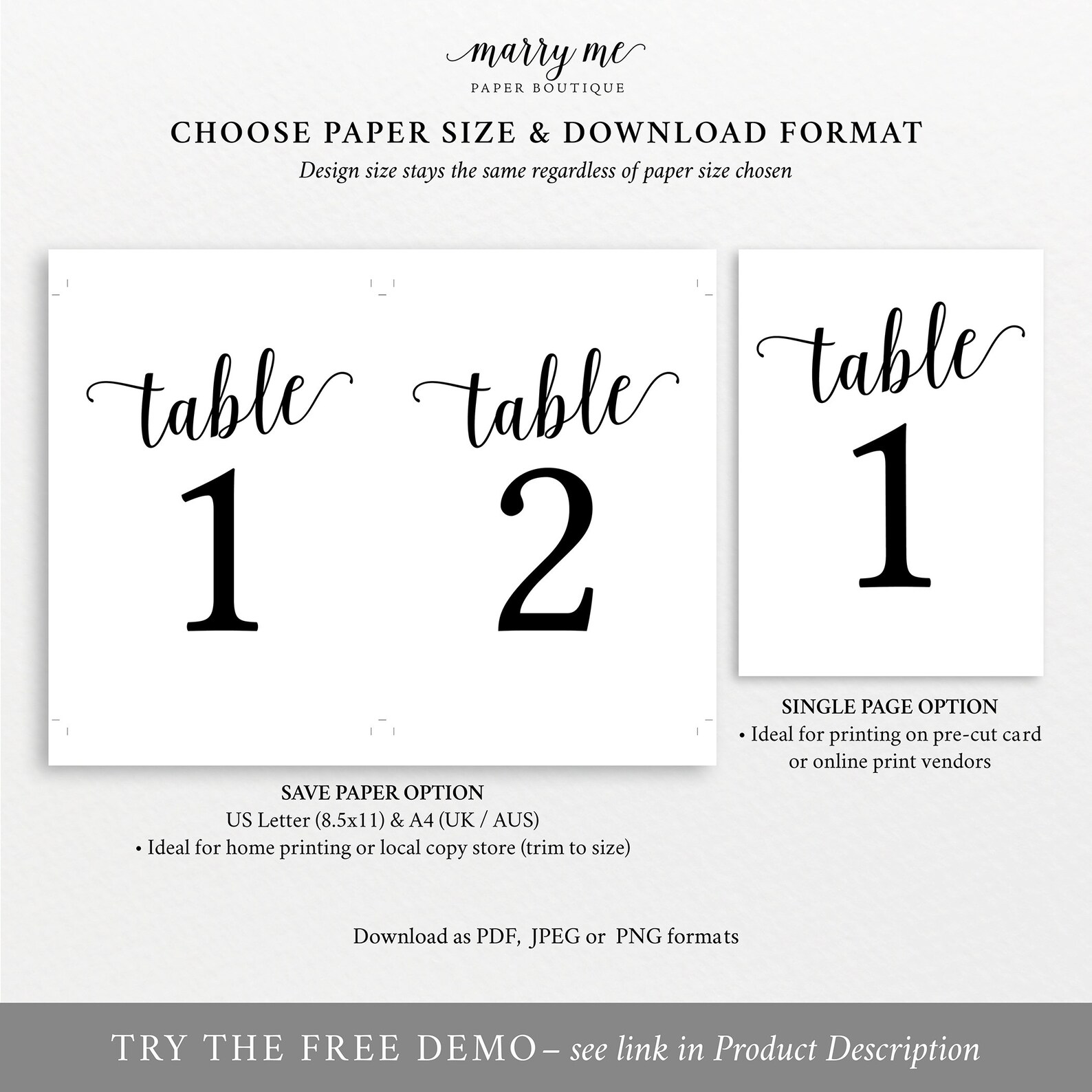 Table Number Template, Table Numbers, Printable Table Numbers, Table ...