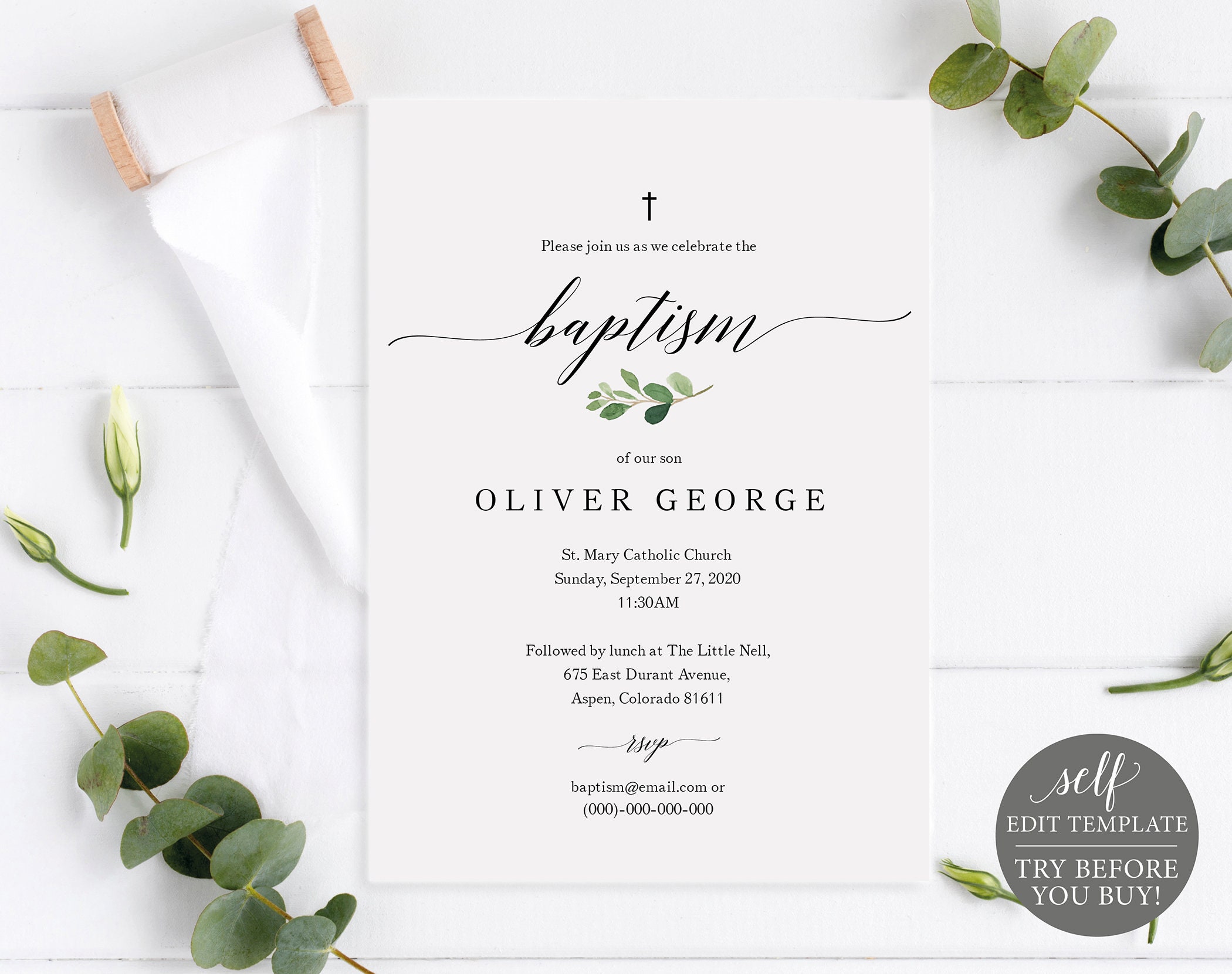Free Baptism Invitation Templates