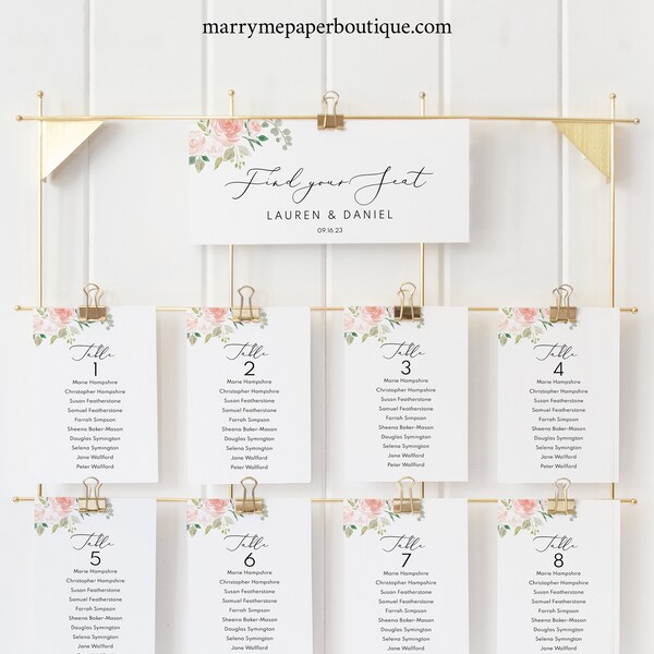 Colorful Seating Chart - Etsy