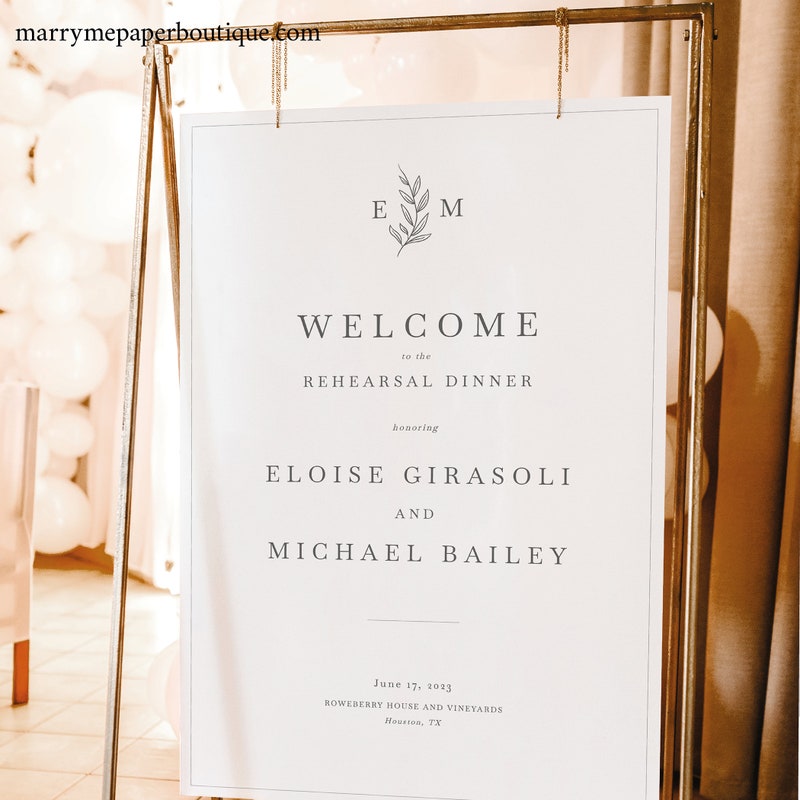 Rehearsal Dinner Signs - Etsy