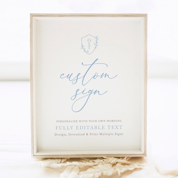Blue Wedding Sign - Etsy
