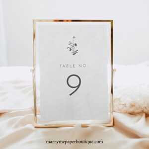 Table Number Sign Template Elegant Botanic Flowers Editable - Etsy