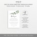 Eucalyptus Thank You Letter Template, Greenery Wedding, Printable Thank ...
