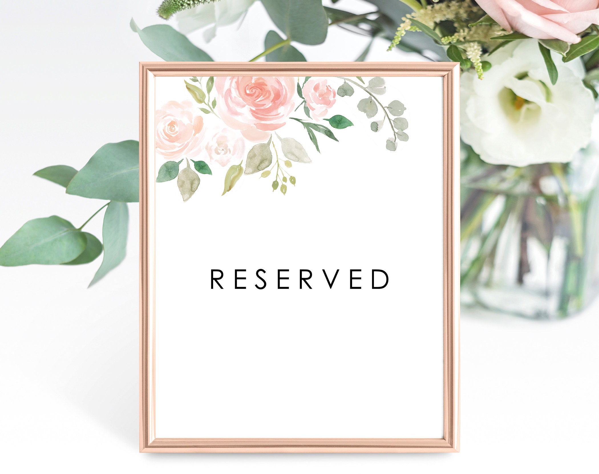 Cherry Blossom Reserved Sign Printable Template Wedding Sign Template 