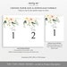 Table Number Template Pink Floral Greenery Ivory Printable - Etsy UK