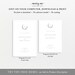 Four Page Wedding Program Template, Wreath Monogram, Folding, Editable ...