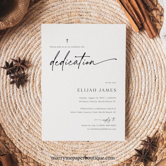 Wedding Invitation For Dedication Free Printable, Customizable Wedding